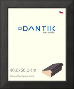 DANTIK rámeček 40x50 | Caa Decapato černá (Plexi Čiré)