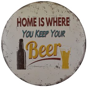 Cedule značka Home Is Where You Keed Yours Beer
