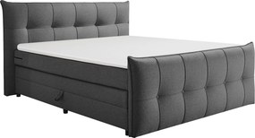 XXXLutz POSTEL BOXSPRING, 160/200 cm, antracitová MID.YOU - Postele s úložným prostorem - 002220045202