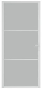 Interiérové dveře 93 x 201,5 cm bílé matné sklo a hliník