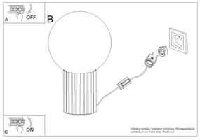 Sollux SL.1726 - Stolní lampa HALO 1xG9/8W/230V pr. 12 cm zelená
