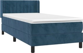 vidaXL Box spring postel s matrací 90x200 cm samet [3131061] Barva: Černá