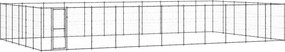 vidaXL Venkovní psí kotec ocel 79,86 m² [3082332] Barva: Černá