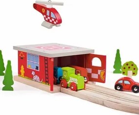 Bigjigs Rail Depo hasičská stanice / od 3 let