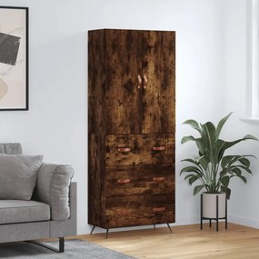 Skříň highboard kouřový dub 69,5 x 34 x 180 cm kompozitní dřevo 3195824