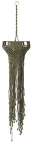 Zelené závěsné stínidlo s provázky Macrame - Ø 25*97 cm / E27