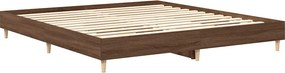 Rám postele bez matrace Hnědý dub 200x200 cm kompozitní dřevo 3328705