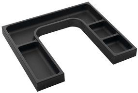 Sapho Sapho, LINDO "U" organizér 372x36x323 mm, plast, antracit, LD001