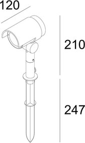 IMPR 732094 Deko-Light zemní svítidlo Keid II 230V 10,30 W 3000 K 800 lm 120 mm tmavě šedá