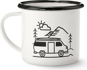 Tchibo - Smaltovaný hrnek na kávu „Camping“, 380 ml