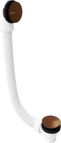 Polysan - Vanová odtoková a přepadová souprava, Click-Clack, délka 120 cm, matná měď 71858.70