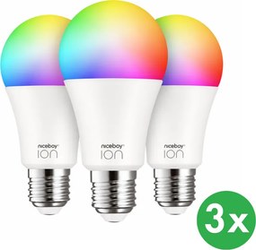 Žárovky Niceboy ION SmartBulb RGB, 12 W, E27, 3 ks