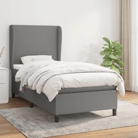 Box spring postel s matrací tmavě šedá 80 x 200 cm textil 3127758