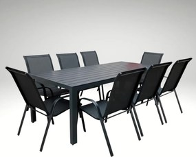 Vikio Venkovní zahradní set 190x90 pro 8 osob DK305-190 antracit