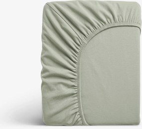 Goldea jersey elastické prostěradlo - šalvějově zelené 200 x 220 cm