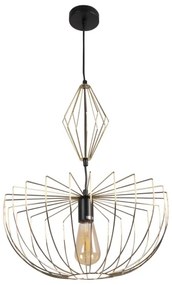 Lustr na lanku JASMINA 1xE27/20W/230V pr. 40 cm zlatá