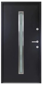 Vchodové dveře antracitové 90 x 200 cm hliník,  3190525