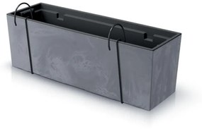 PROSPERPLAST Závěsný truhlík - URBI CASE W Beton Effect Rozměr: 58x18 cm, Barva: marengo