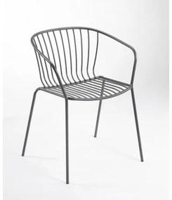 Gaber Kovová židle AMITHA s područkami Barva kostry - Gaber tmavě šedá 21 77