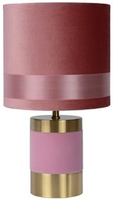 LUCIDE Stolní lampa Frizie Pink, průměr 18cm