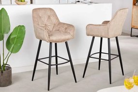 Designová barová židle Garold šampanský samet
