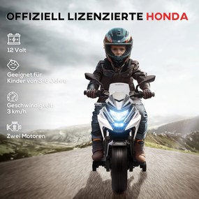 AIYAPLAY dětská elektrická motorka se světlometem bílá