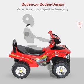 HOMCOM Dětský čtyřkolový elektrický auto-motorek bez pedálů s hudbou a světly 60x38x42cm