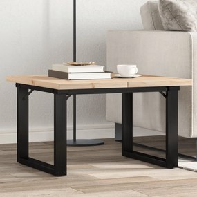Konferenční stolek s O rámem 70x70x40,5cm borové dřevo a ocel 3282727