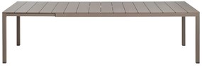 OnaDnes -20% Nardi Šedohnědý hliníkový rozkládací zahradní stůl Rio 210/280 x 100 cm