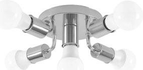 Toolight - Stropní kovová 6-ramenná lampa 6xE27 60W APP709-6C, chromová, OSW-05206
