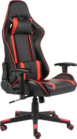 vidaXL Otočná herní židle PVC [20481] Barva: Červená