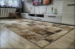 HU Šedý koberec s linkovaným vzorem Luxess 33-Grey Rozměr: 60x110 cm