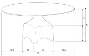 WOOOD Konferenční stolek FOSS hnědý 40x Ø75 cm