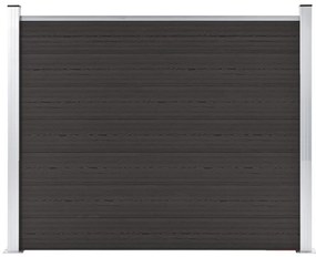 Plotový dílec WPC 180 x 146 cm černý 148984