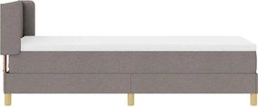 Postel s boxspringem s polštářem Taupe 200 x 80 cm textil 3341325