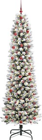 Umělý vánoční stromeček Bílá 240 cm PVC, kov a plast 3396129