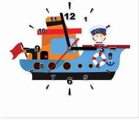 Gario Obraz s hodinami Rybářská loďka Rozměry: 30 x 30 cm
