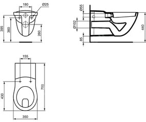 Ideal Standard Stojící dětský klozet S312601