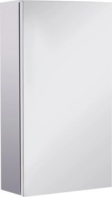 HOMCOM Koupelnová zrcadlová skříňka z nerezové oceli s dveřmi, koupelnová skříňka se 2 policemi, 55x14x30cm | Aosom