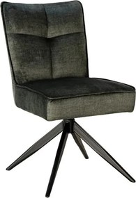 Designová otočná židle Narayan zelený samet