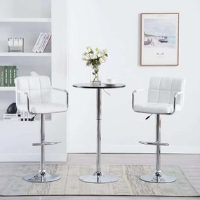 vidaXL Barové stoličky 2 ks umělá kůže [323624] Barva: Bílá