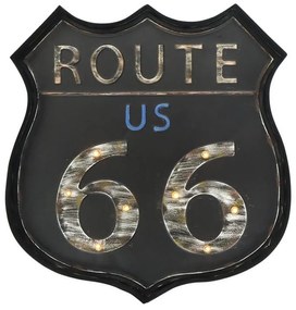 Světelný LED nápis Route 66, černý