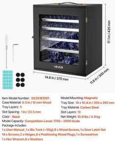 Úložný box na miniatury, Vhodný pro modely v měřítku 1:1750-1:2000 VEVOR