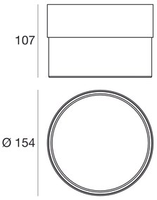 Linea Light 90282 Crumb, bílé moderní stropní svítidlo, 15W LED 3000K, prům. 15,4cm