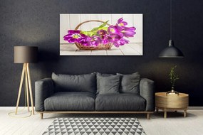 Plexisklo-obraz Květiny v Košíku 120x60 cm