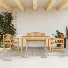 vidaXL 4dílný zahradní jídelní set masivní teakové dřevo [3157941]