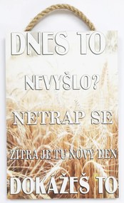 Dřevěný obraz "Netrap se"20x30 cm tištěné na dřevo bez rámu