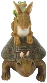 Dekorace želva, králík a žabka – 14x9x11 cm
