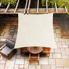 Čtvercová sluneční clona, 5 × 5 m, polyester, prodyšná