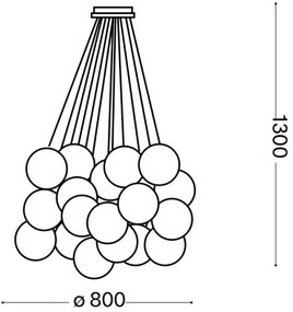 Ideal Lux - Lustr na lanku MAPA PLUS 22xE14/40W/230V